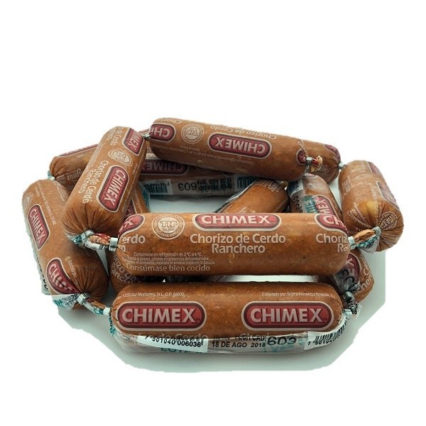 CHORIZO RANCHERO CHIMEX PAQ C/6 PZ DE 100 GR [2880] : Comercial Treviño
