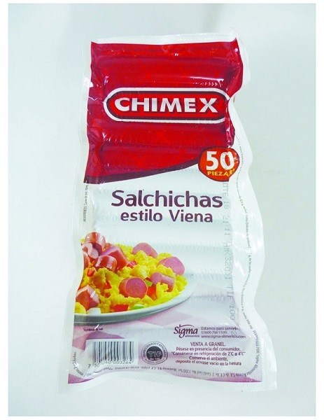 Salchicha Viena Granel Chimex 3016 Comercial Treviño