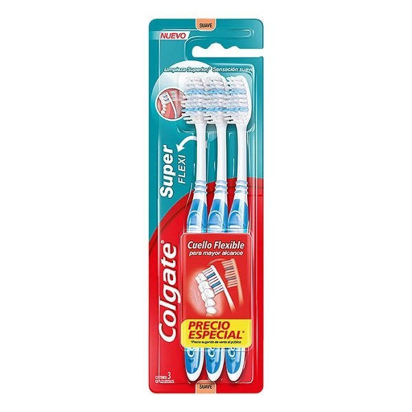 CEPILLO COLGATE SUPER FLEXI 3 PACK [5176] : Comercial Treviño