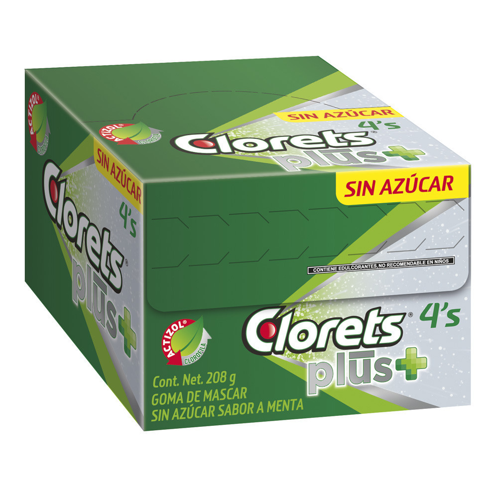 Paq Chicles Clorets 4 Past Con 40 Piezas 5594 Comercial Treviño